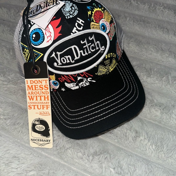 Von Dutch | Accessories | Von Dutch Mens Black Graphic Cap | Poshmark